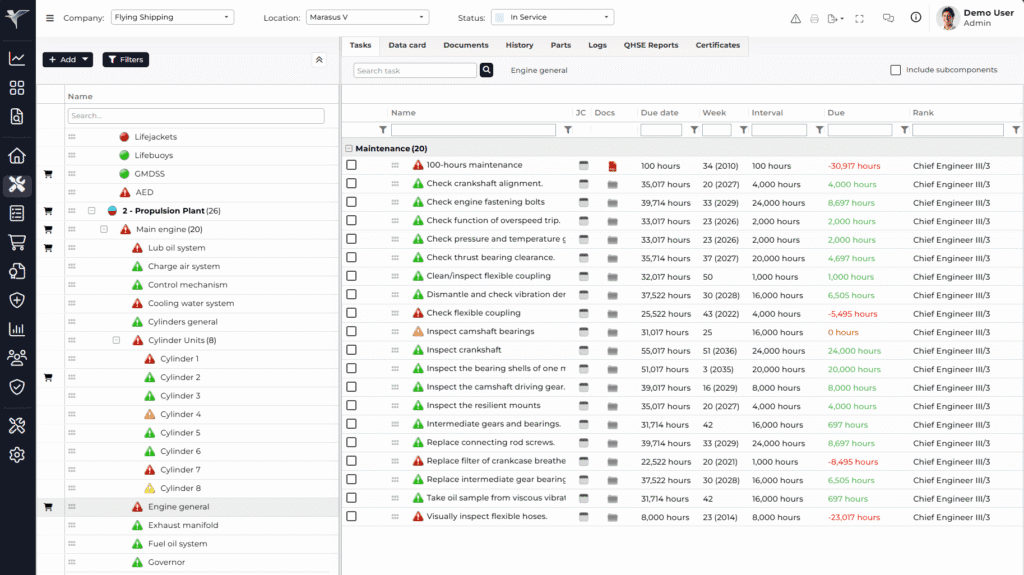 Maintenance - Marad - Maritime Fleet Management Software